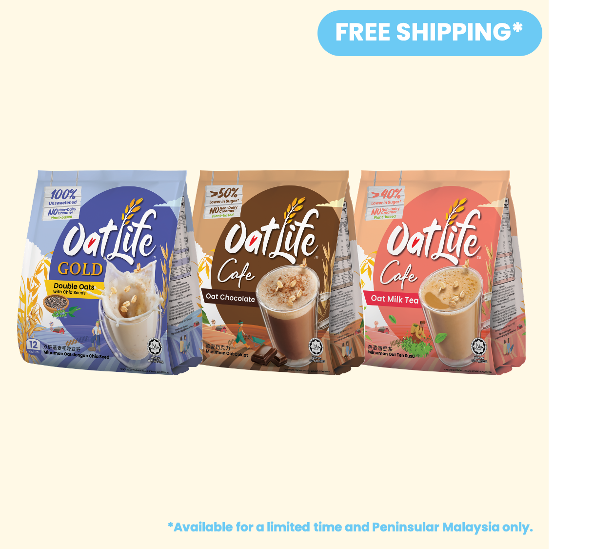 OatLife Oat Milk Bundle of 3 [Mix & Match] | Instant Oat Milk